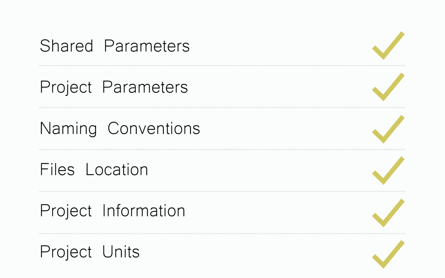 Revit Template Checklist - Project by n.